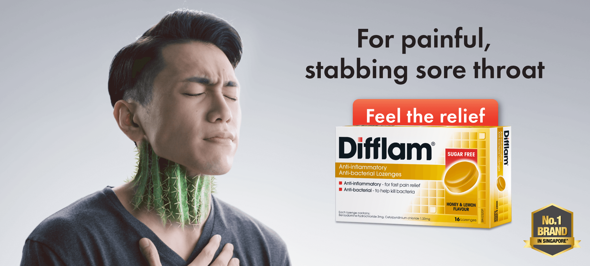 Sore throat remedies & oral health | Difflam /Singapore